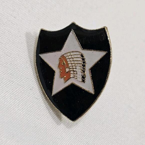 Other | Vintage Military Us Army 2nd Infantry Division Hat Lapel Jacket ...